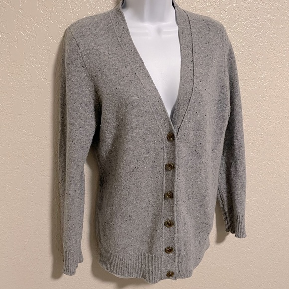 J. Crew | Sweaters | J Crew V Neck Cardigan Sweater In Grey Size S ...